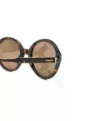 POLAROID Tortoiseshell-effect Round-frame Sunglasses