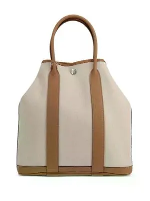 Hermès Gris-béton Canvas Tote Bag - Neutrals