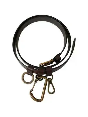 Dolce & Gabbana Leather Belt With Brass Buckle