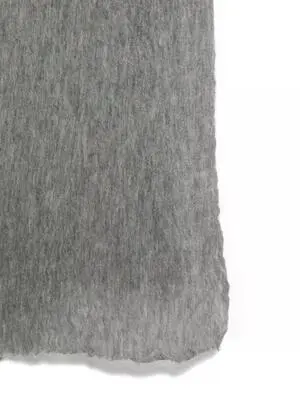 PIN1876 Frayed-edge Scarf - Grey