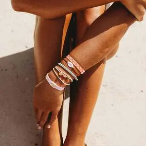 Roxy K'lani X Hair Tie Bracelet Set - Pink
