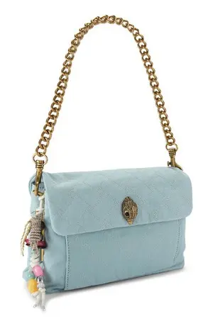 Kurt Geiger Celia Canvas Shoulder Bag - Light/pastel Blue