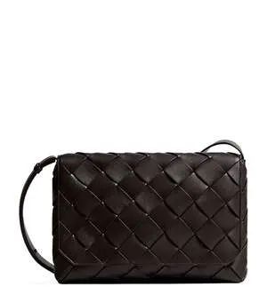 Bottega Veneta Large Intreccio Diago Cross-body Bag - Brown
