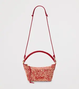 Loewe X Paula's Ibiza Raffia Cala Pouch - Red