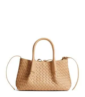 Bottega Veneta Small Leather Pinacoteca Tote Bag - Neutral