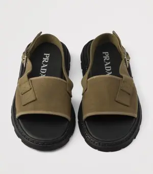 Prada Canvas Buckled Sandals