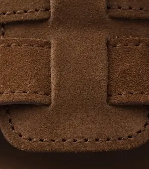 Prada Suede Platform Heeled Sandals - Brown