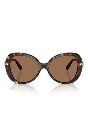 SWAROVSKI Butterfly Sunglasses - Havana/dark Brown