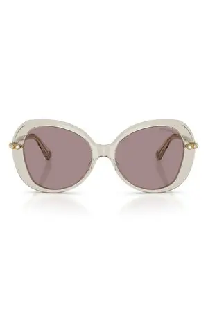 SWAROVSKI Butterfly Sunglasses - Transparent Beige/violet