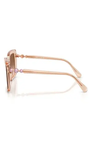 SWAROVSKI Butterfly Silhouette Sunglasses - Transparent Beige/brown