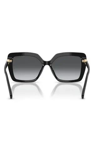 SWAROVSKI Polarized Butterfly Sunglasses - Black/gradient Grey Polar
