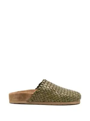 Dragon Diffusion Woven Leather Mules