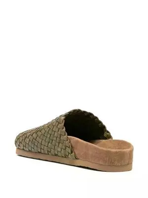 Dragon Diffusion Woven Leather Mules