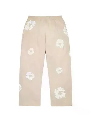 DENIM TEARS Cotton Wreath Track Pants - Neutrals