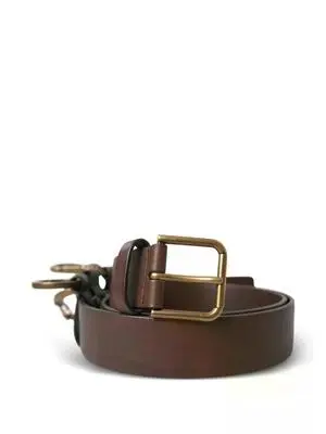 Dolce & Gabbana Leather Belt With Brass Buckle