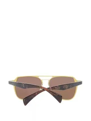 Yohji Yamamoto Double-bridge Pilot-frame Sunglasses