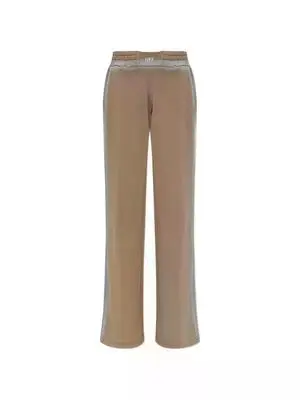 Off-White Logo-print Wide-leg Track Pants - Neutrals