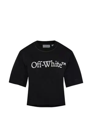 Off-White Cropped Logo T-shirt