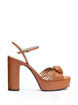 Valentino Garavani Coeur Royal Platform Sandals 115mm - Brown