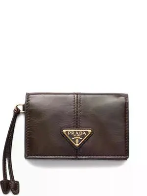 Prada Leather Card Holder With Flap