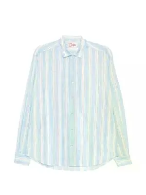 MC2 SAINT BARTH Sikelia Striped Long-sleeve Shirt - Blue