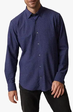 34 Heritage Crystal Button-up Shirt - Navy