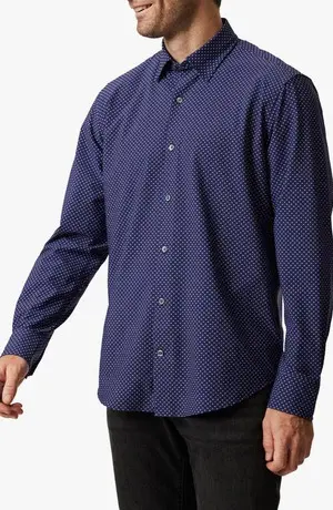 34 Heritage Crystal Button-up Shirt - Navy
