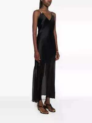 DANAMÉ Chain-strap Midi Dress