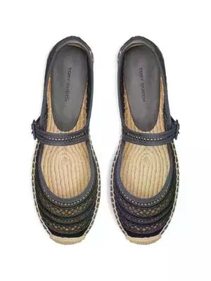 Tory Burch Open-weave Mary Jane Espadrilles - Blue