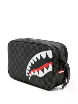 SPRAYGROUND Shark Print Wash Bag - Black