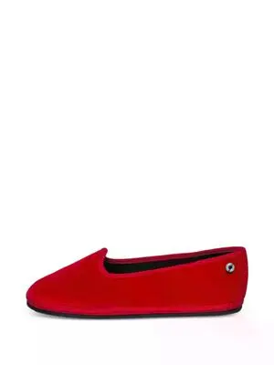 PIEDATERRE Modigliani Velvet Ballet Flats - Red