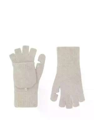 LINNEA LUND Button Knitted Mittens - Neutrals