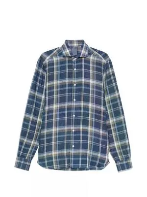 BARBA NAPOLI Plaid Long-sleeve Shirt