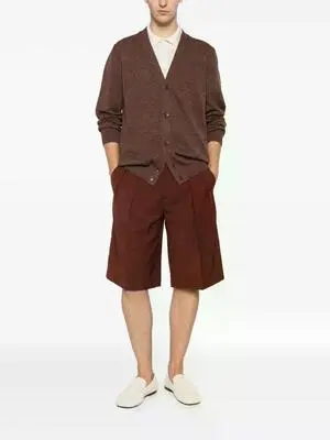 BRIGLIA 1949 Bedfords Pleated Knee-length Shorts