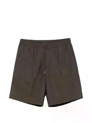 BRIGLIA 1949 Pleated Drawstring Shorts - Brown