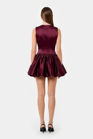 NICHOLAS Karina Ruched Mini Dress - Blackberry