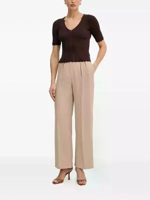 TWINSET Ribbed V-neck Top