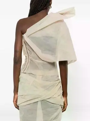 Rick Owens Asymmetric One-shoulder Draped Top