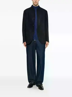 FILIPPO DE LAURENTIIS Zip-up High-neck Cardigan - Blue