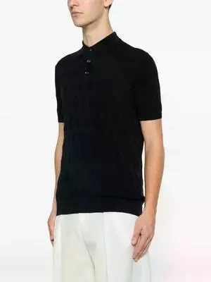 JEORDIE'S Diamond-knit Polo Shirt