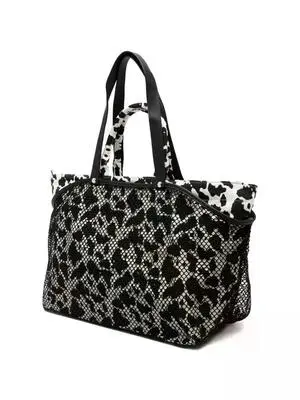 SECRET PON-PON City Cow-print Mesh Tote Bag