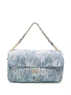 SECRET PON-PON Charlotte Lace-overlay Shoulder Bag - Blue