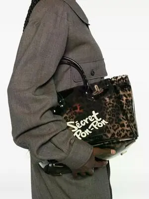 SECRET PON-PON Brigitte Leopard-print Tote Bag - Brown