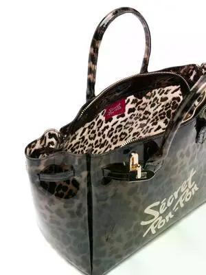 SECRET PON-PON Brigitte Leopard-print Tote Bag