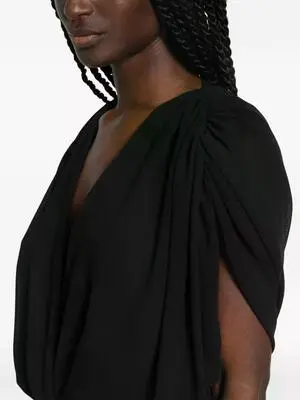 THE M.. Emily Draped V-neck Mini Dress