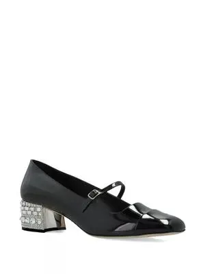 JIMMY CHOO Elisa Crystal-embellished Patent Leather Pumps