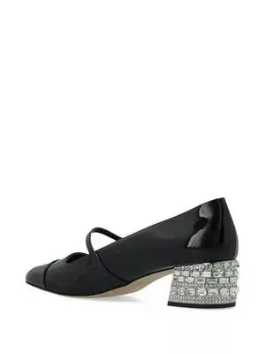 JIMMY CHOO Elisa Crystal-embellished Patent Leather Pumps