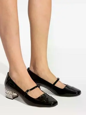JIMMY CHOO Elisa Crystal-embellished Patent Leather Pumps