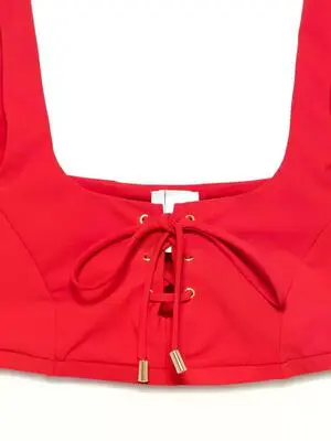 Moschino Lace-up Bikini Top