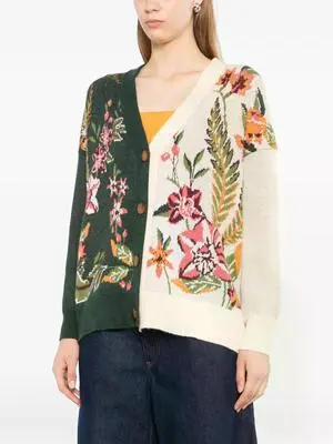 Farm Rio Floral Print V-neck Cardigan